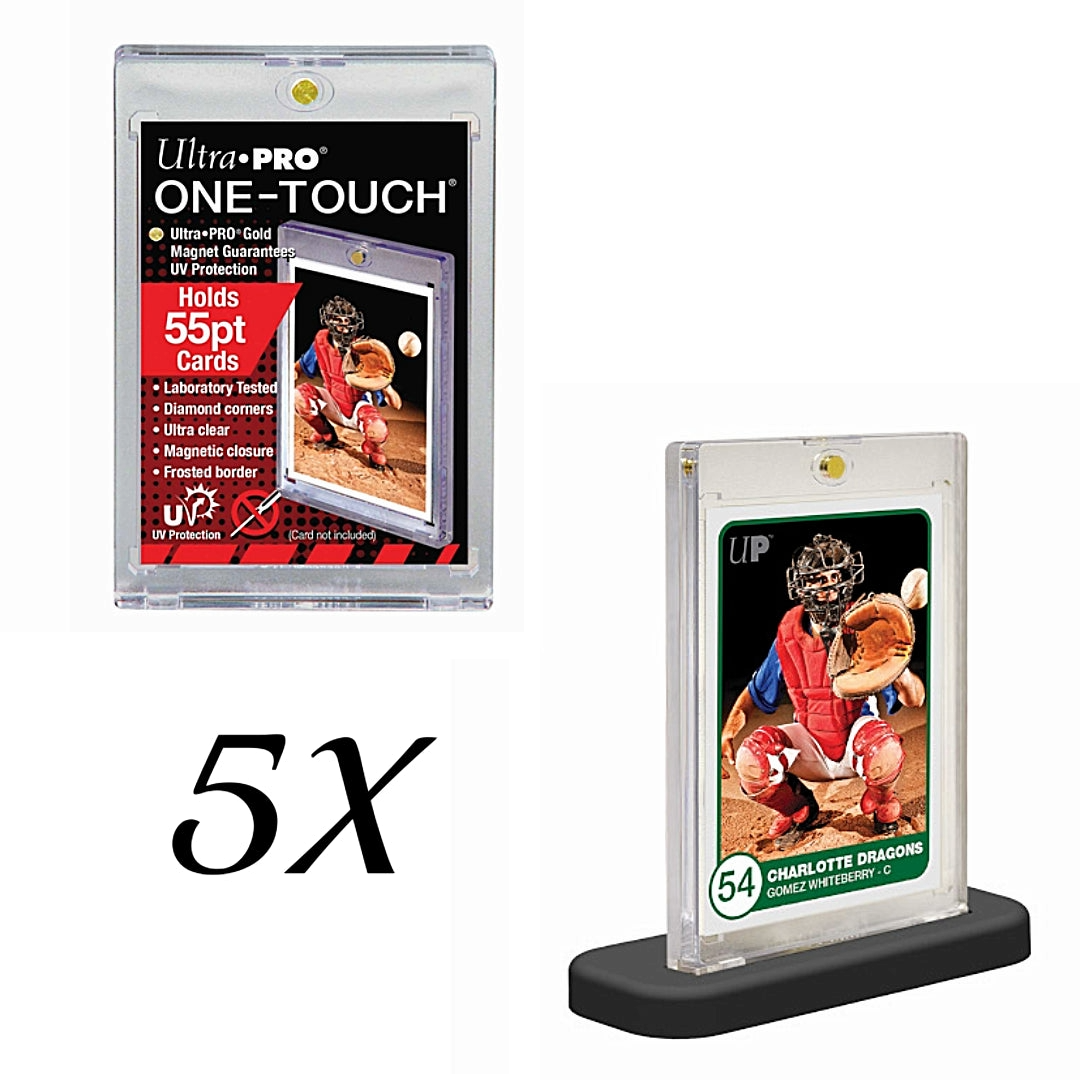 Ultra Pro 55pt One-Touch Magnetic Card Frames & Black Stands - Bundle ...